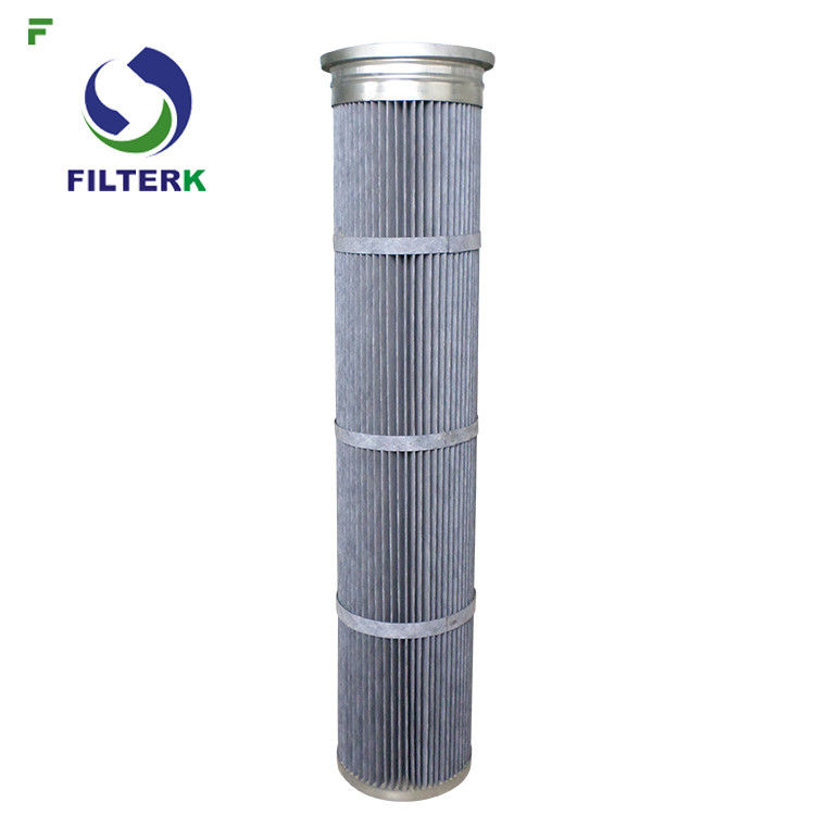 Cement Silo Top Industrial Dust Filter High Air Flow With PTFE Coating