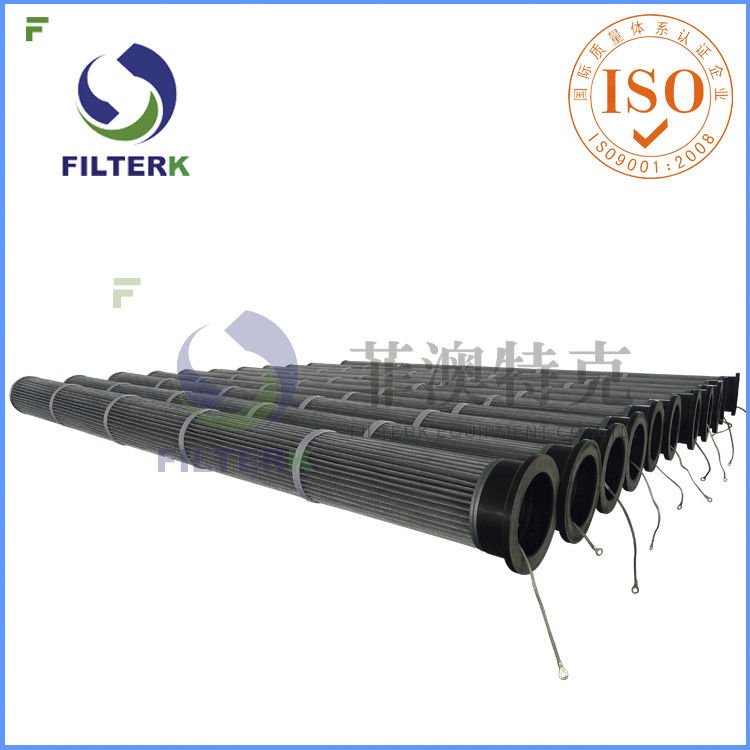 Anti Static Cartridge Filter Element Pulse Jet Tubesheet Pleated Bag Of BHA
