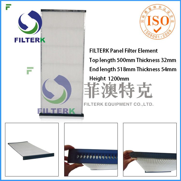 Replacement Flat Panel Filter Pleated Panel Flat Cell With PU Cap