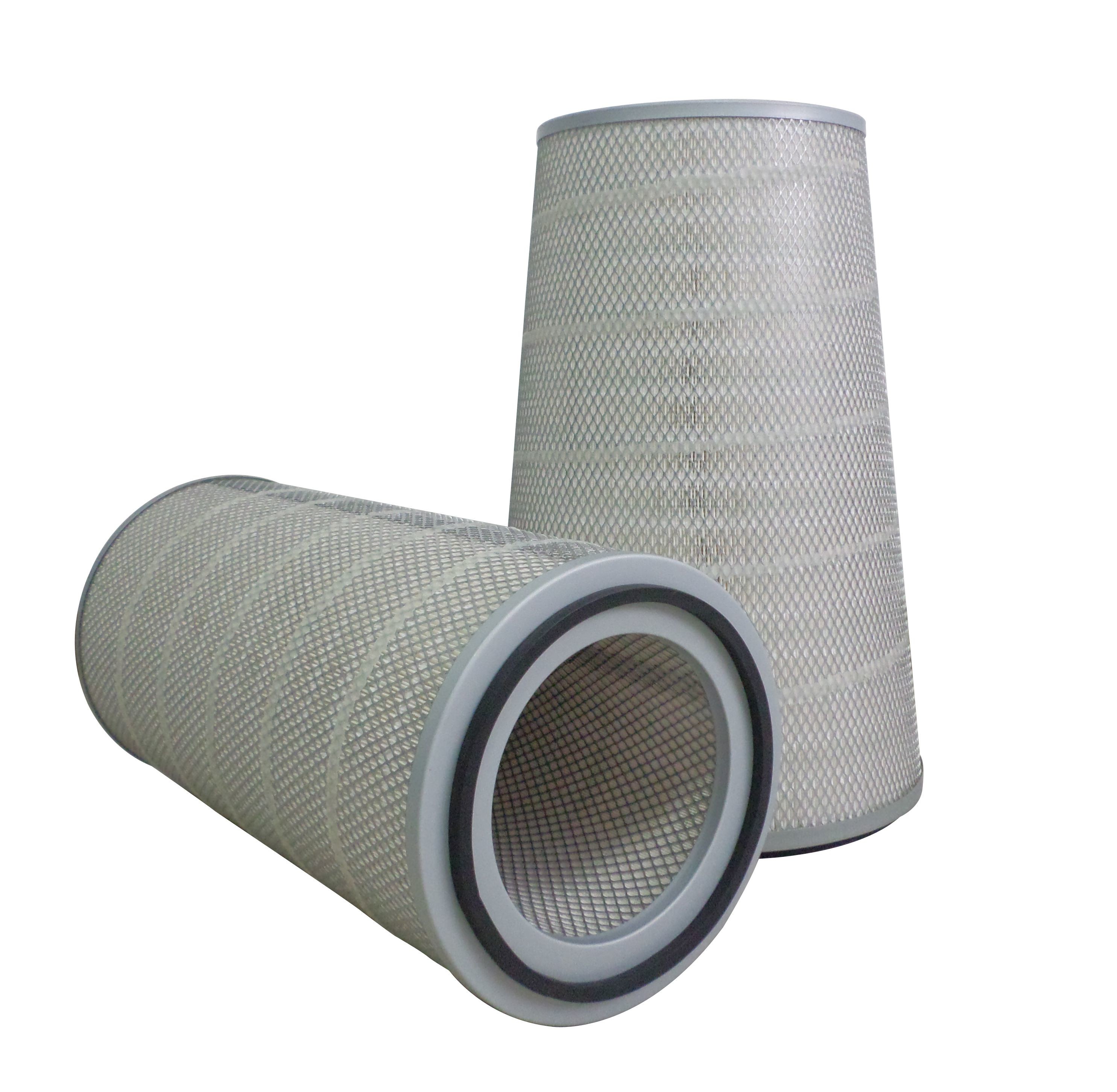 Conical Gas Turbine Air Inlet Filters , Galvanized End Cap Composite ...
