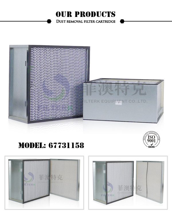 Steel Frame Panel Pleated Air Filters First Stage Polyester Material